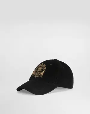 Dolce & Gabbana Corduroy Baseball Hat Hats And Gloves - Black