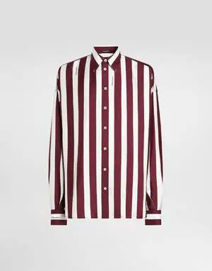 Dolce & Gabbana Striped Silk Twill Shirt Shirts