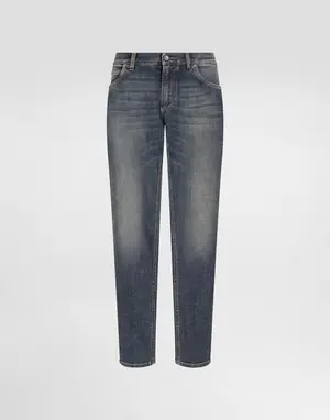 Dolce & Gabbana Regular-fit Blue Wash Stretch Jeans Denim Multi-colored - Multicolor