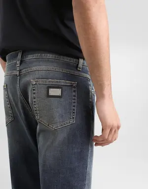 Dolce & Gabbana Regular-fit Blue Wash Stretch Jeans Denim Multi-colored