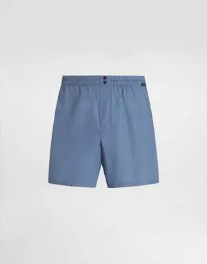 Dolce & Gabbana Cotton Poplin Boxer Shorts Underwear And Loungewear - Azure