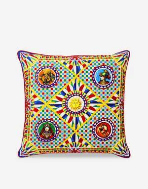 Dolce & Gabbana Velvet Cushion Large Large Cushions - Multicolor