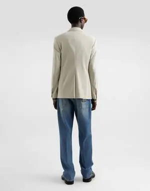 Dolce & Gabbana Double-breasted Velvet Jacket - Beige