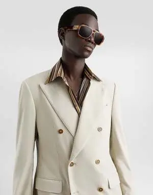 Dolce & Gabbana Double-breasted Velvet Jacket - Beige