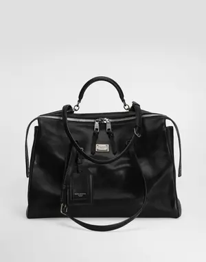 Dolce & Gabbana Vittoria Calfskin Shoulder Bag - Black