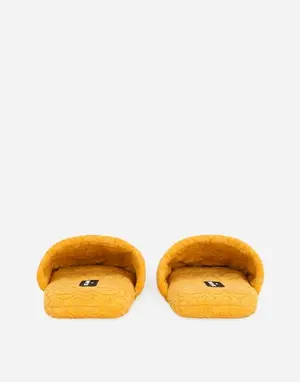 Dolce & Gabbana Jacquard Cotton Terry Slippers Cotton Slippers