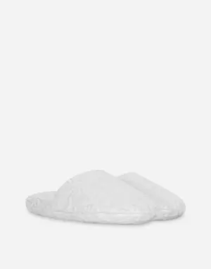 Dolce & Gabbana Jacquard Cotton Terry Slippers