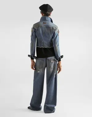 Dolce & Gabbana Denim Jacket With Embroidery Denim And Jeans Multi-colored