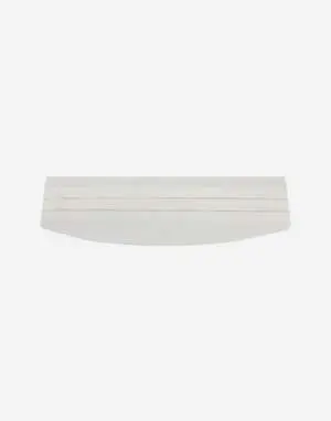 Dolce & Gabbana Silk Satin Cummerbund Ties And Pocket Squares Silk - White