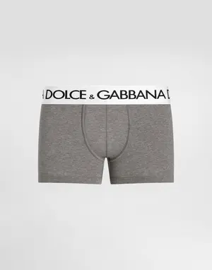 Dolce & Gabbana Two-way-stretch Cotton Jersey Regular-fit Boxers Underwear And Loungewear Gray Cotton - Grey