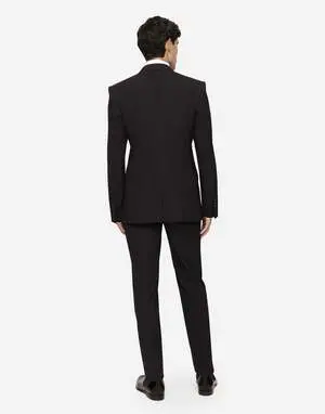 Dolce & Gabbana Stretch Wool Martini-fit Suit Suits And Blazers Wool - Blue