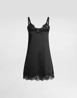 Dolce & Gabbana Sottoveste Corta Underwear Silk - Black