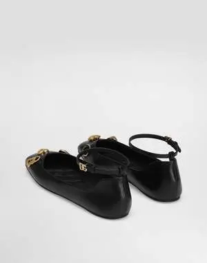 Dolce & Gabbana Embellished Leather Ballet Flats