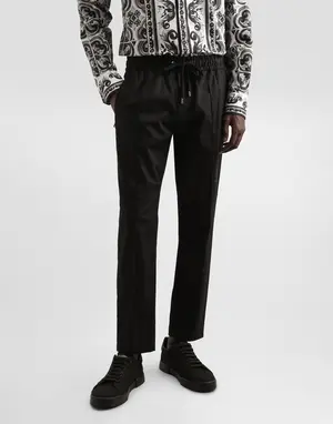Dolce & Gabbana Cotton Gabardine Jogging Trousers - Black