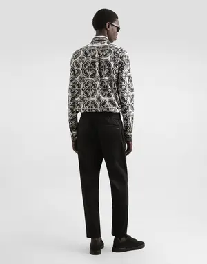 Dolce & Gabbana Cotton Gabardine Jogging Trousers - Black