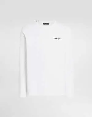 Dolce & Gabbana Cotton T-shirt With Embroidery T-shirts And Polos - White