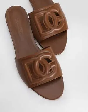 Dolce & Gabbana Calfskin Sliders Slides And Mules Leather