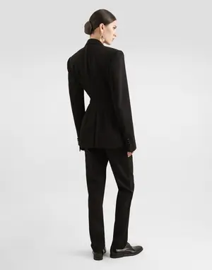 Dolce & Gabbana Double-breasted Wool Gabardine Tuxedo Jacket Blazers Wool