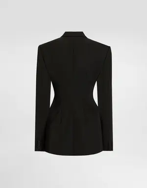 Dolce & Gabbana Double-breasted Wool Gabardine Tuxedo Jacket Blazers Wool