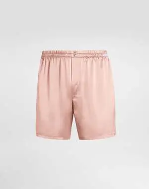 Dolce & Gabbana Silk Satin Boxer Shorts Underwear And Loungewear - Brown