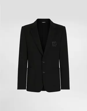Dolce & Gabbana Stretch Jersey Portofino Jacket Suits And Blazers Viscose - Black