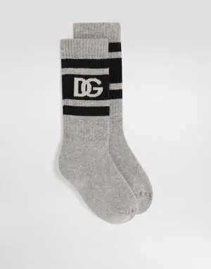 Dolce & Gabbana Cotton Socks With Logo - Multicolor