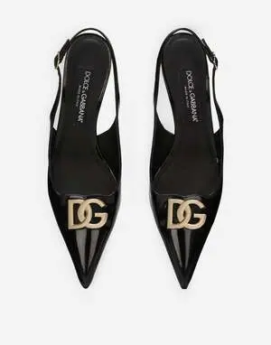 Dolce & Gabbana Polished Calfskin Slingbacks
