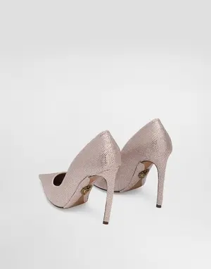 Dolce & Gabbana Devotion Satin Pumps With Rhinestones Pumps And Slingback