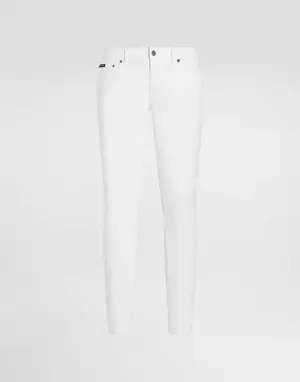 Dolce & Gabbana White Skinny Stretch Jeans Denim Multi-colored - Multicolor