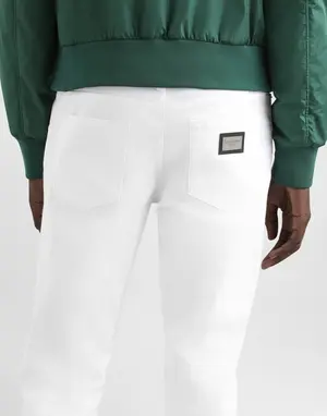 Dolce & Gabbana White Skinny Stretch Jeans Denim Multi-colored