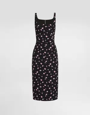 Dolce & Gabbana Carnations-print Sheath Dress Dresses - Multicolor