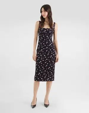 Dolce & Gabbana Carnations-print Sheath Dress Dresses