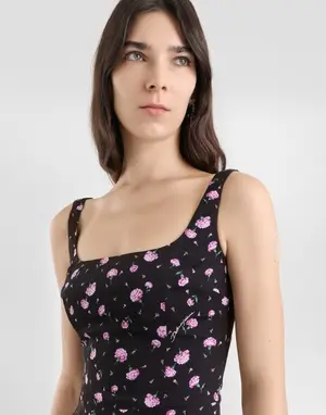 Dolce & Gabbana Carnations-print Sheath Dress Dresses