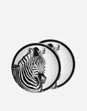 Dolce & Gabbana Set 2 Porcelain Soup Plates Soup Bowl - Multicolor