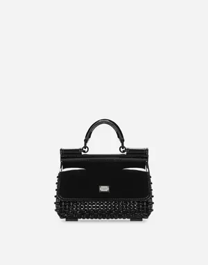 Dolce & Gabbana Dolce & Gabbana Small Sicily Handbag In Dauphine Calfskin Black