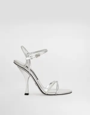 Dolce & Gabbana Sandals In Mirror Calfskin Sandals And Wedges Leather - Silver