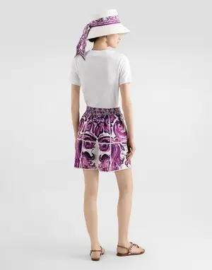 Dolce & Gabbana Majolica Print Poplin Shorts