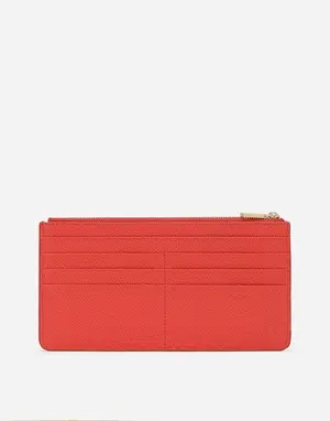 Dolce & Gabbana Large Card Holder With Tag Wallets And Small Leather Goods Leather - Orange
