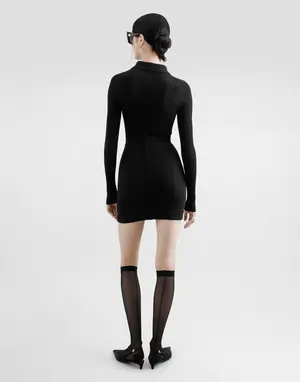 Dolce & Gabbana Ribbed Wool Polo-style Sweater Sweaters And Cardigans