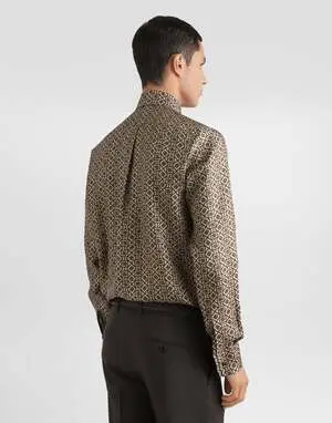 Dolce & Gabbana Ed Silk Twill Martini Shirt Shirts - Print
