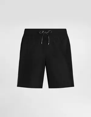 Dolce & Gabbana Canvas Swim Boxer Shorts Beachwear - Black