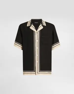 Dolce & Gabbana Logo And Stripe-print Hawaii Shirt Shirts - Multicolor