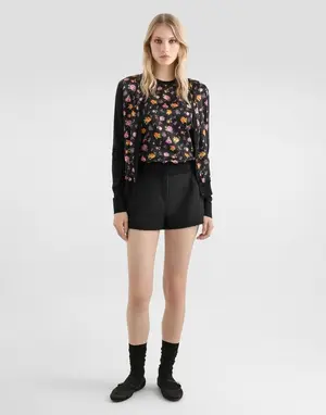 Dolce & Gabbana Small Rose Bouquets-print Silk Tank Top