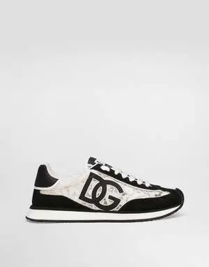 Dolce & Gabbana Cushion Calfskin And Fabric Sneakers - Multicolor