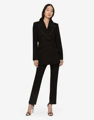 Dolce & Gabbana Double-breasted Twill Turlington Tuxedo Jacket Coats And Jackets