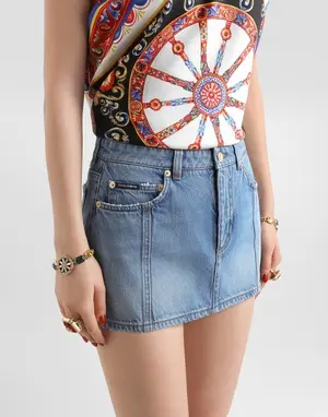 Dolce & Gabbana Denim Miniskirt Denim And Jeans Multi-colored