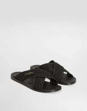Dolce & Gabbana Split And Nappa Leather Sandals - Black