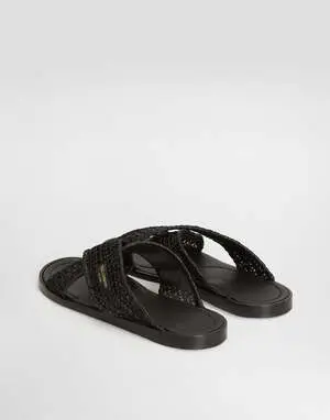 Dolce & Gabbana Split And Nappa Leather Sandals - Black