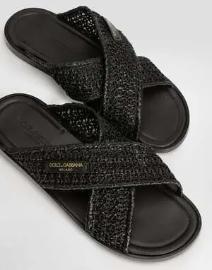Dolce & Gabbana Split And Nappa Leather Sandals - Black