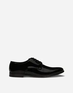 Dolce & Gabbana Calfskin Derby Shoes Lace-ups Leather - Black
